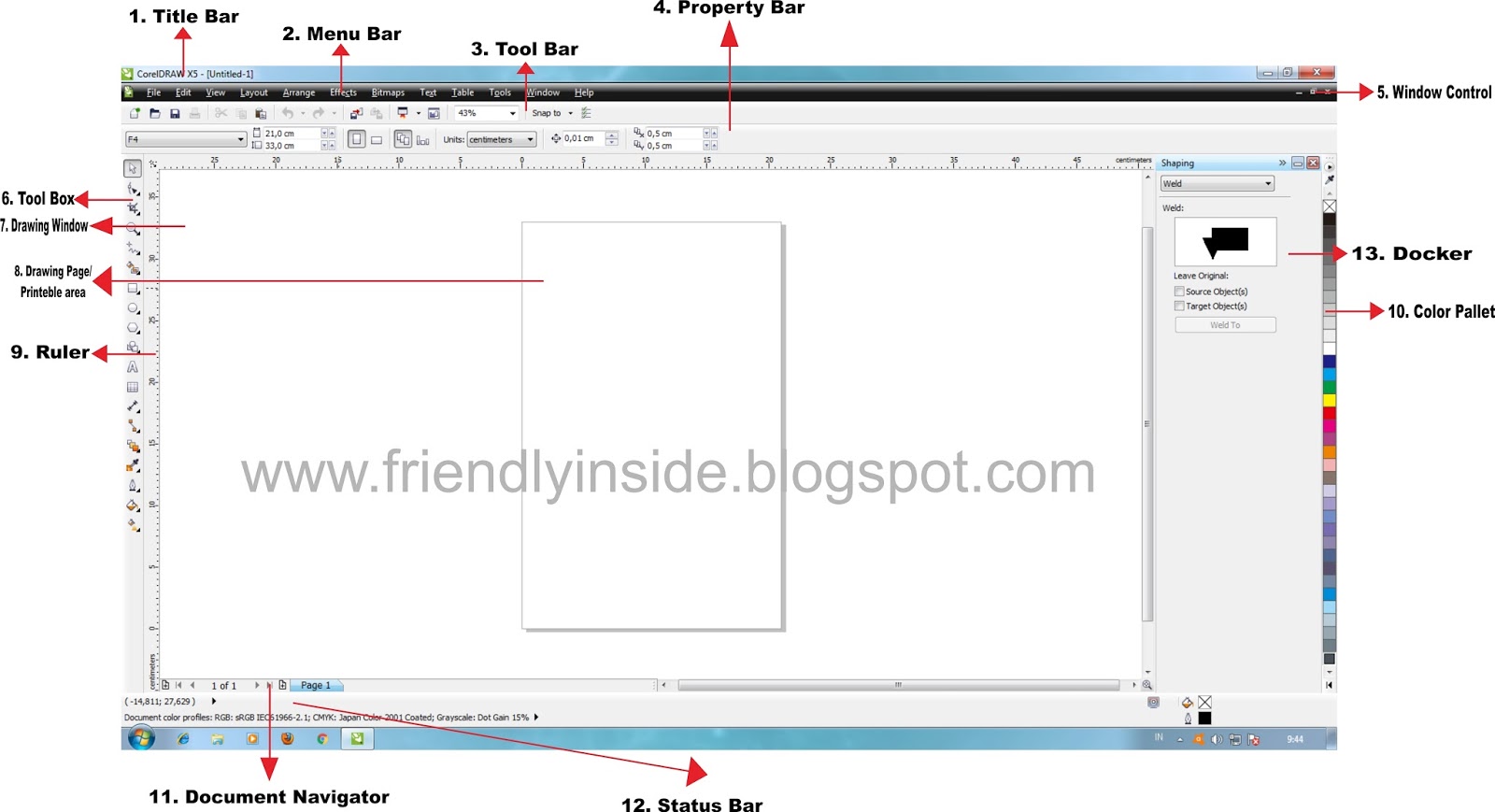 Mengenal Bagian pada Corel Draw | Friendly Inside