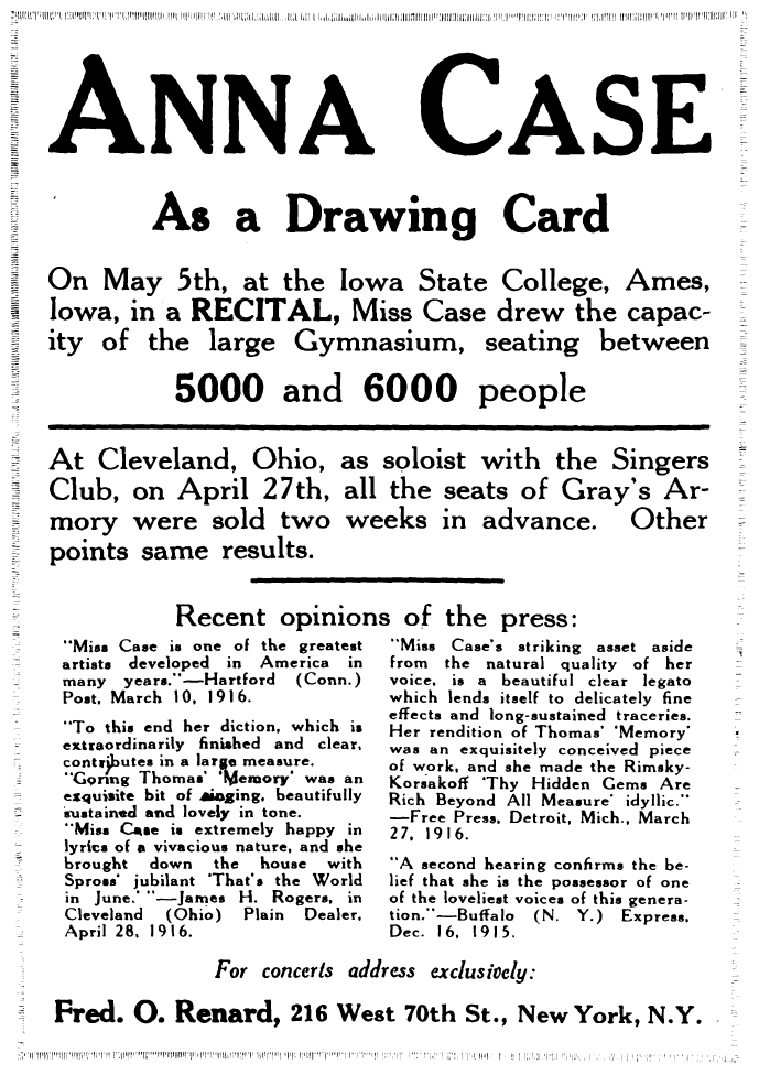 Gillette On Hillsborough: Anna Case Draws a Crowd