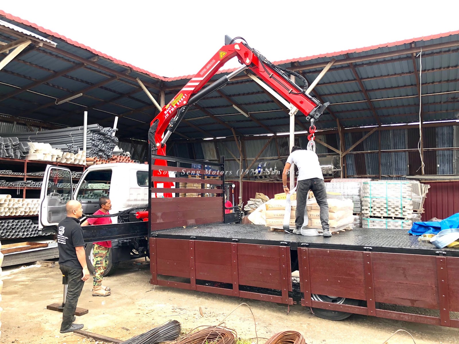 Handover Sany Palfinger SPK8500 Truck Mounted Crane to Purchaser