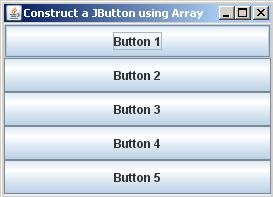 All java code sample: Construct a JButton using Array with Event Listener