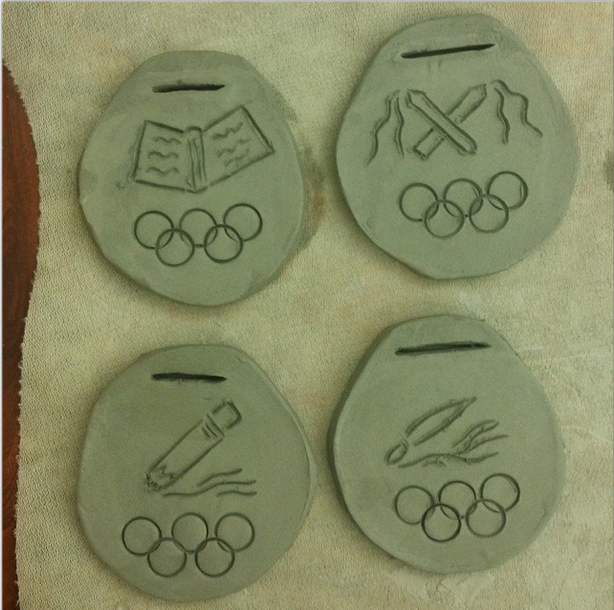 Mr Kantor's Classroom: 4th grade Olympic Medal Slab Project