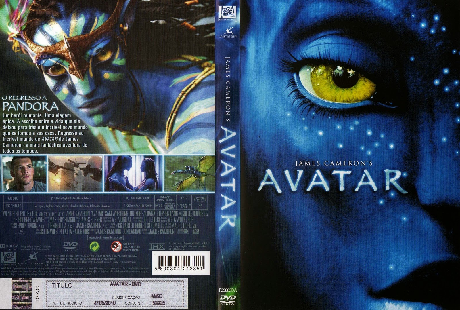 Base : Avatar (2009) - Capa Filme DVD