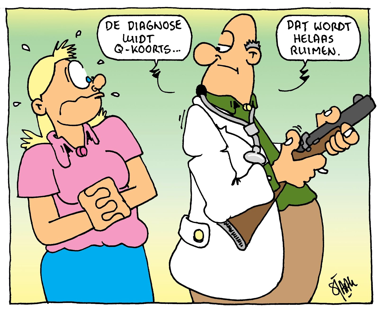 Cartoon van de Dag: Veel meer Q-koortsbesmettingen dan gedacht.