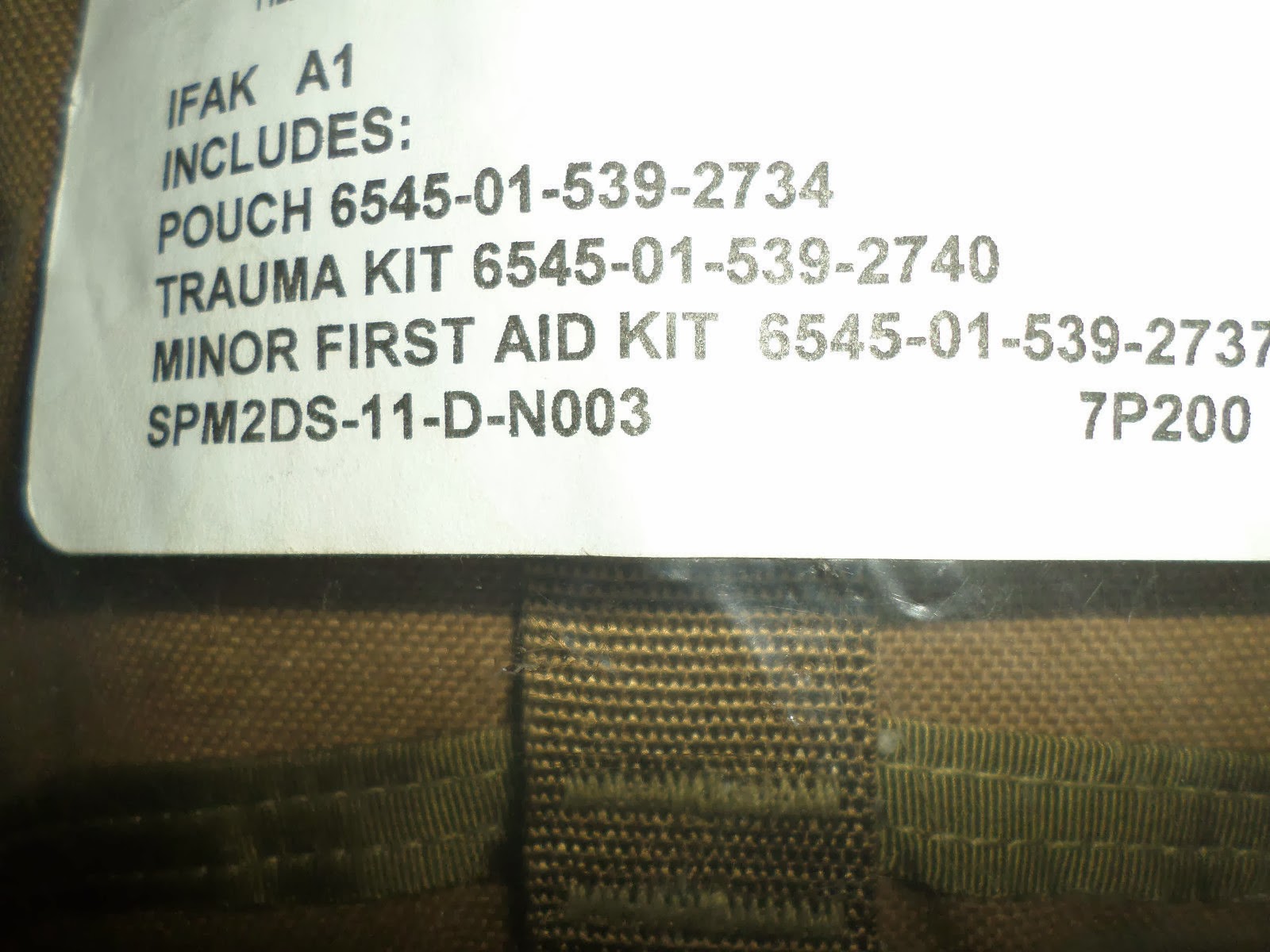 Webbingbabel: USMC First Aid Kit IFAK A1 2006