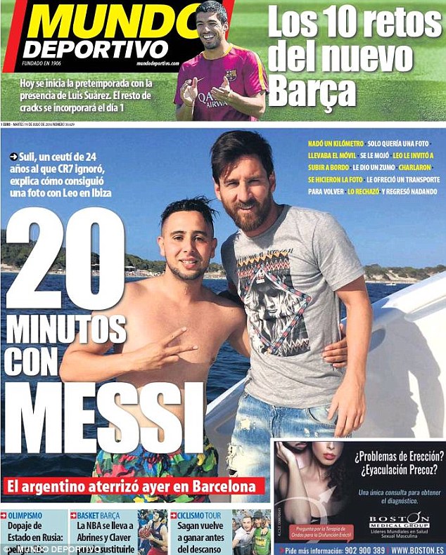 Football Fan Swims 1km To Meet Lionel Messi After Spotting His Yacht In ...