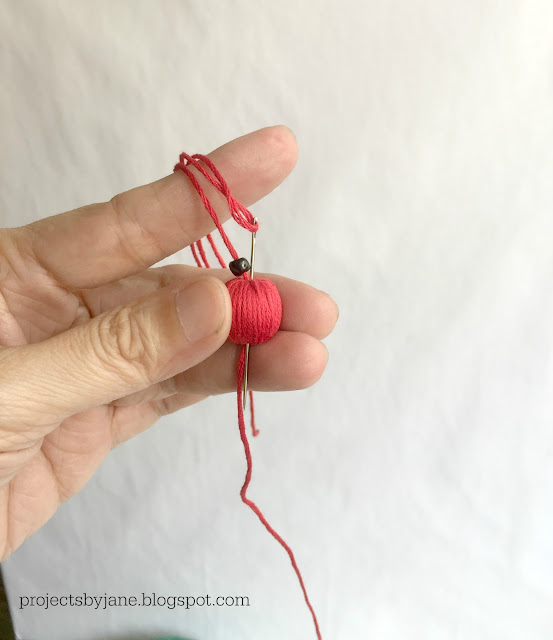 How to wrap a bead with thread | Projects by Jane