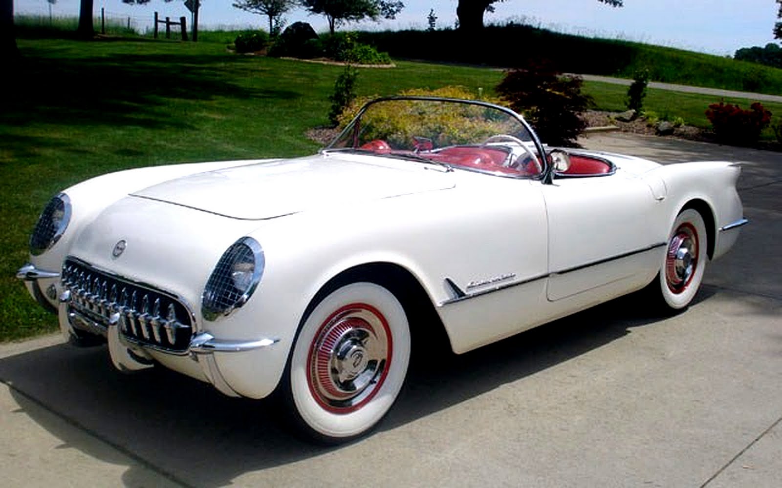 1953 Chevrolet Corvette Convertible Public Domain Clip Art Photos and ...