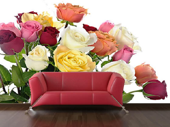 Eye For Design: Let Your Rooms Bloom With Rose Patterned Wallpaper