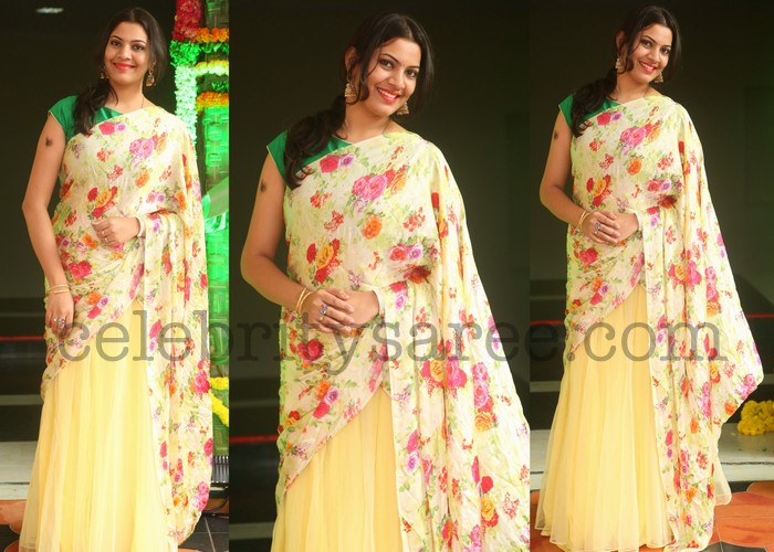 Geeta Madhuri Half and Half Saree - Saree Blouse Patterns