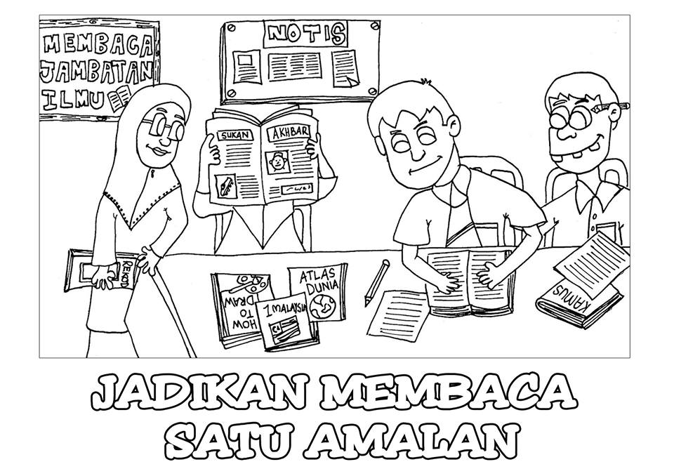 Poster Mewarna KM1M & Gambar Mewarna Bulan PSS NILAM