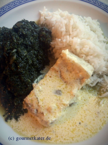 In Gourmetkaters Kochtopf: Fisch mit Zitronen-Soße und Spinat