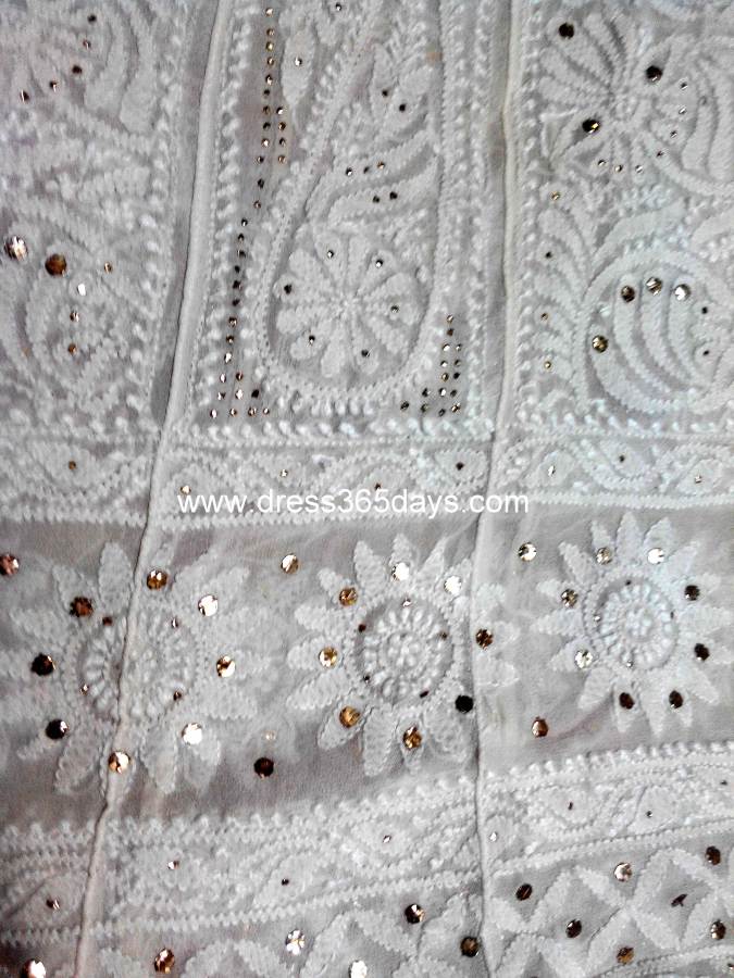 Lucknow Chikan Wholesale and Retail : Chikankari Yoke Anarkali with ...