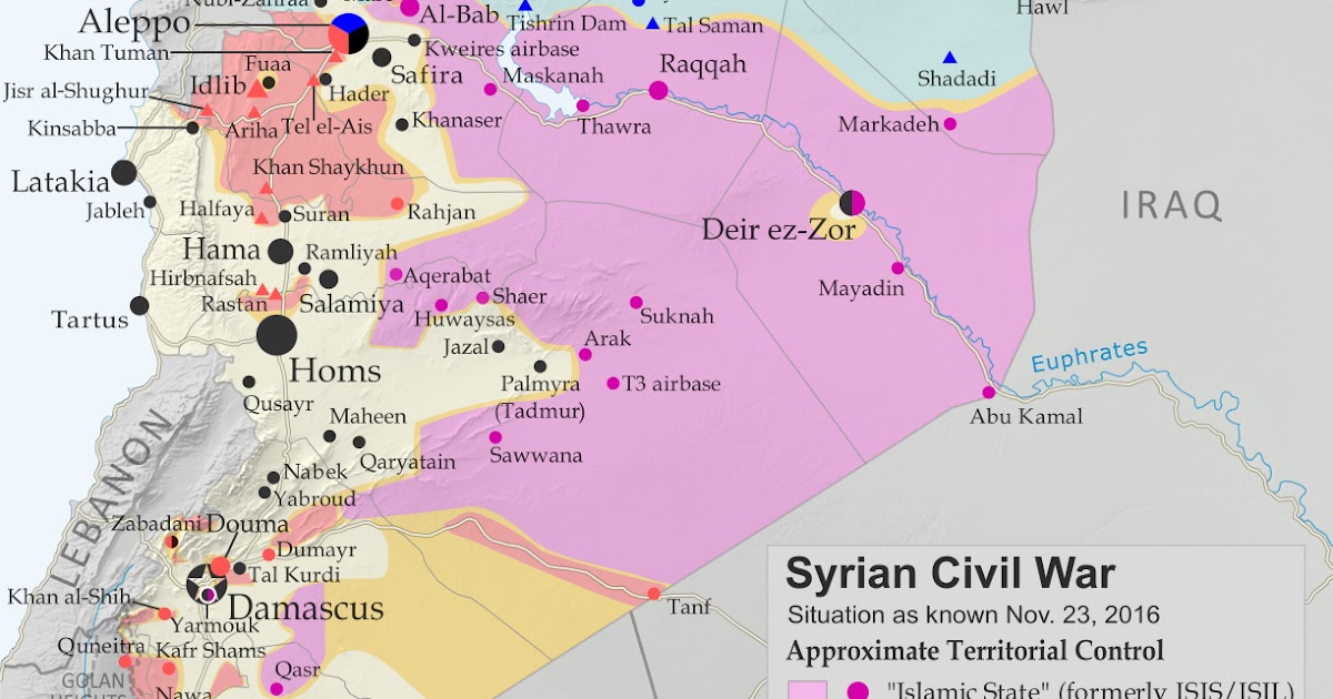 Syrian Civil War Control Map & Report: November 2016 - Political ...