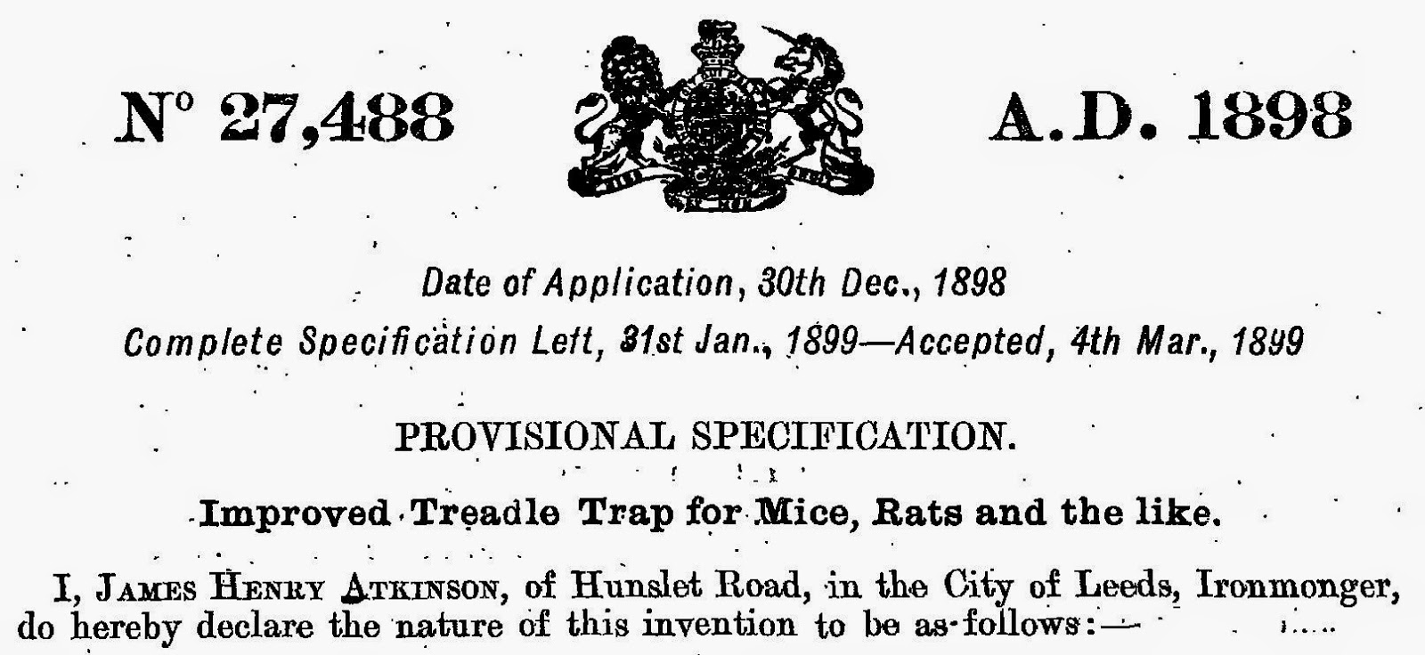 Weltmurksbude: Priority issues with mousetrap patents