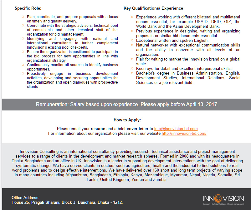 Innovision Consulting Private Limited Acquisition Specialist Job