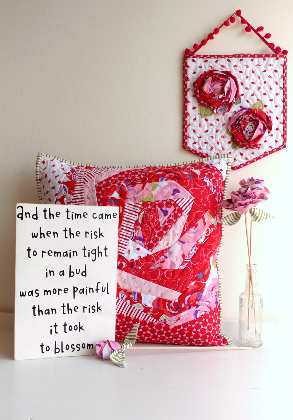 Fabric Rose Projects to make for your home - Ameroonie Designs