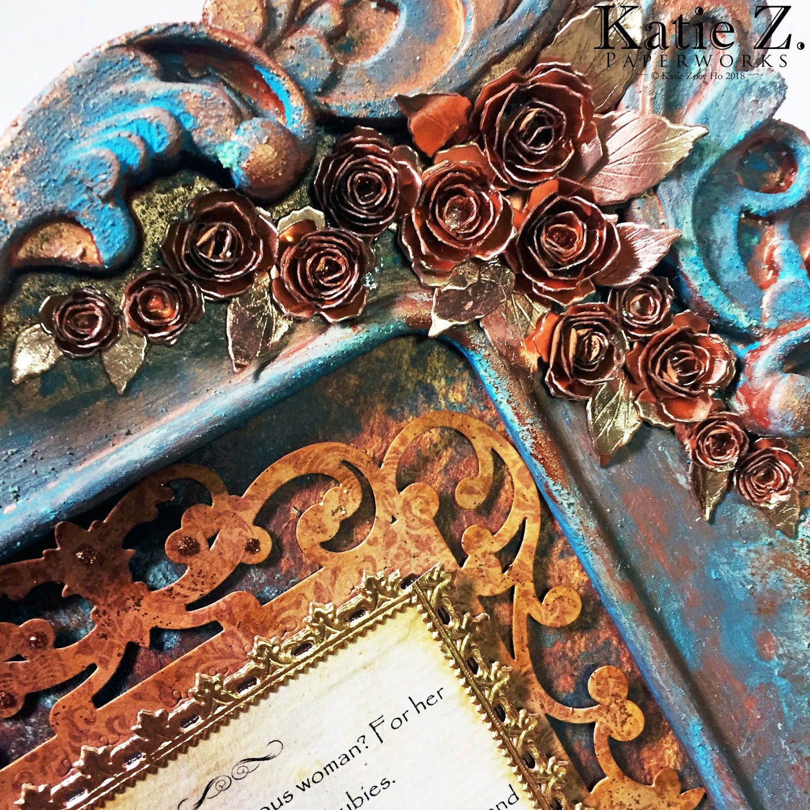 Katie Z. Paperworks: An Altered Patina Photo Frame