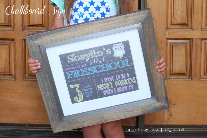DIY Chalkboard Sign - One Whimsy Lane