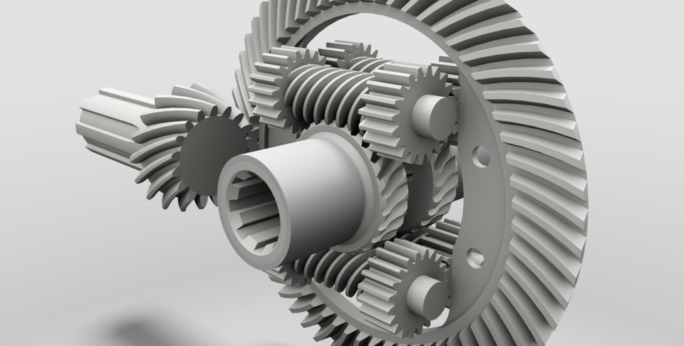 18. Worm Gear Differential (Torsen Differential) 3D free download