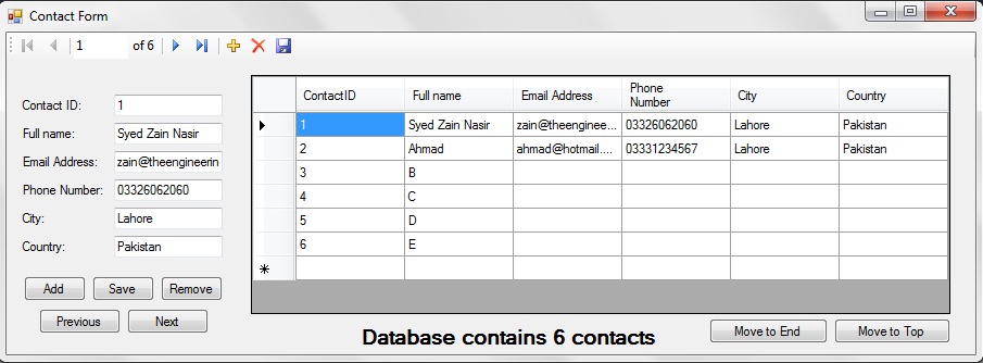 The Engineering Projects Updating Database Table With Programming In Vb 2010 The Engineering