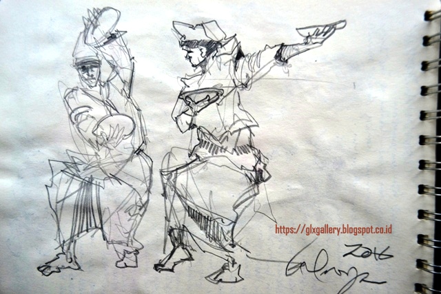 GALaxy virtual GALLery: sketsa penari