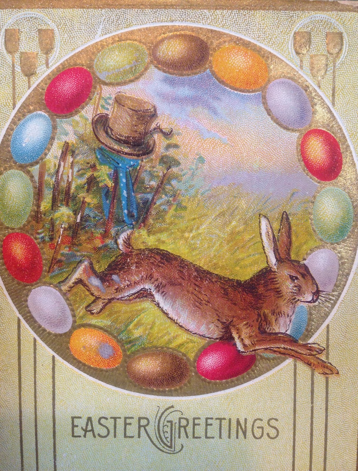 Textiles Mod and Vintage : Vintage 1900's Easter Postcard