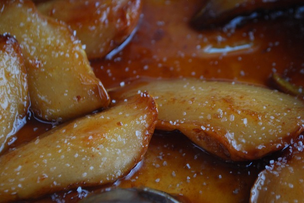 Roasted Pears with Maple Syrup Caramel - Always Order Dessert