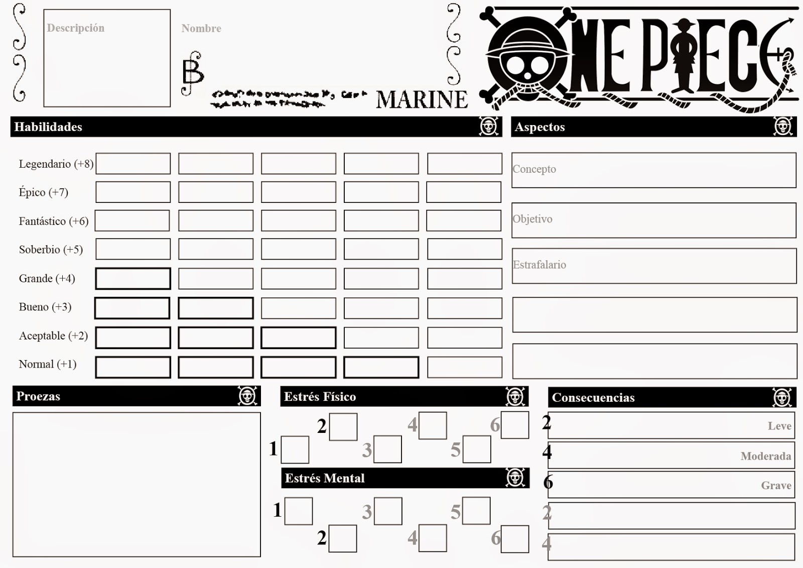 Rey Mono: One Piece el juego de rol.