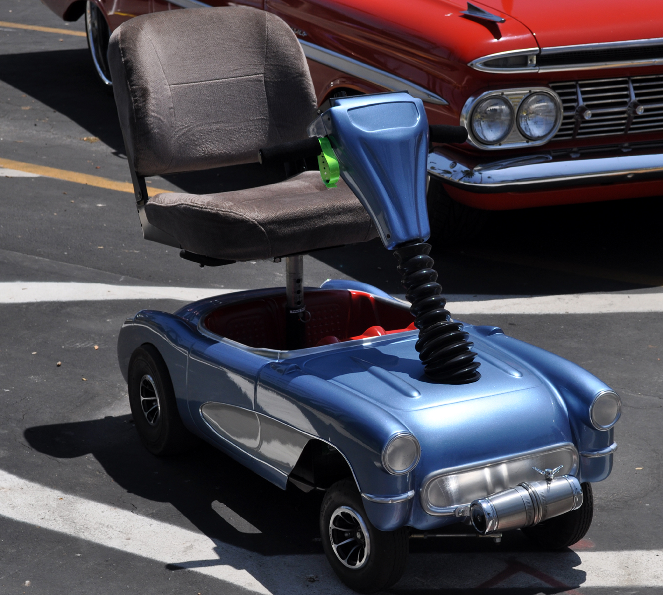 hot rod hooligans drag racing through the swap meet parking lot... with ...