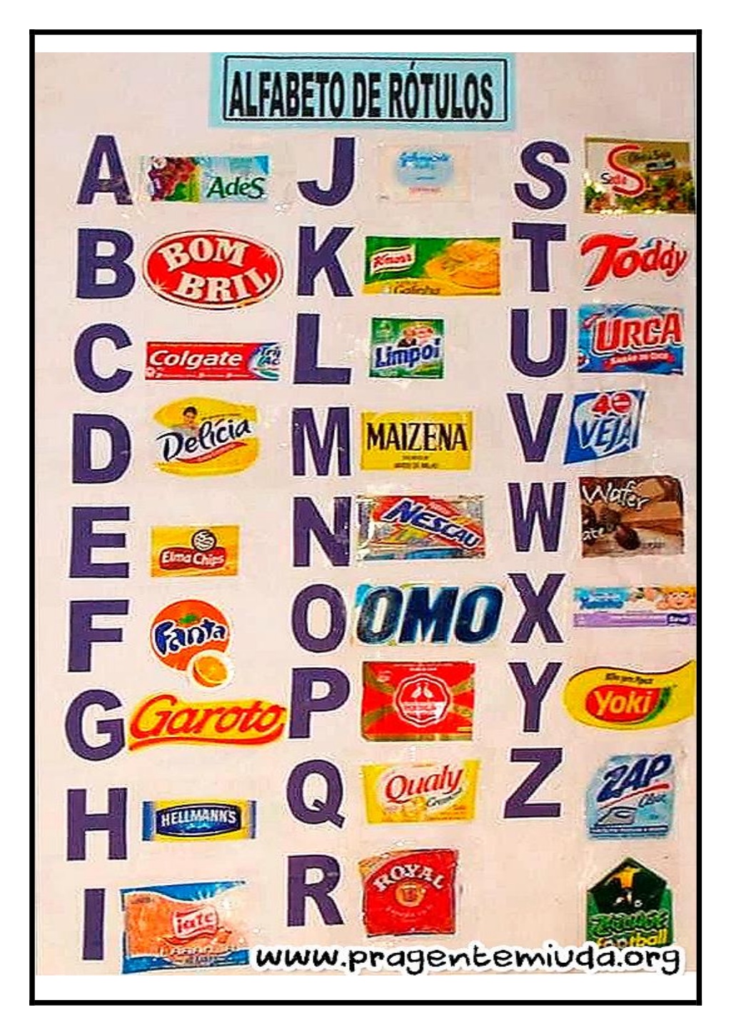 ATIVIDADES COM RÓTULOS PARA ALFABETIZAÇÃO.