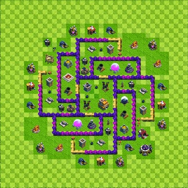 Tipe Defense Base Layout Town Hall Level 7 Clash of Clans - BUDAK NAKAL