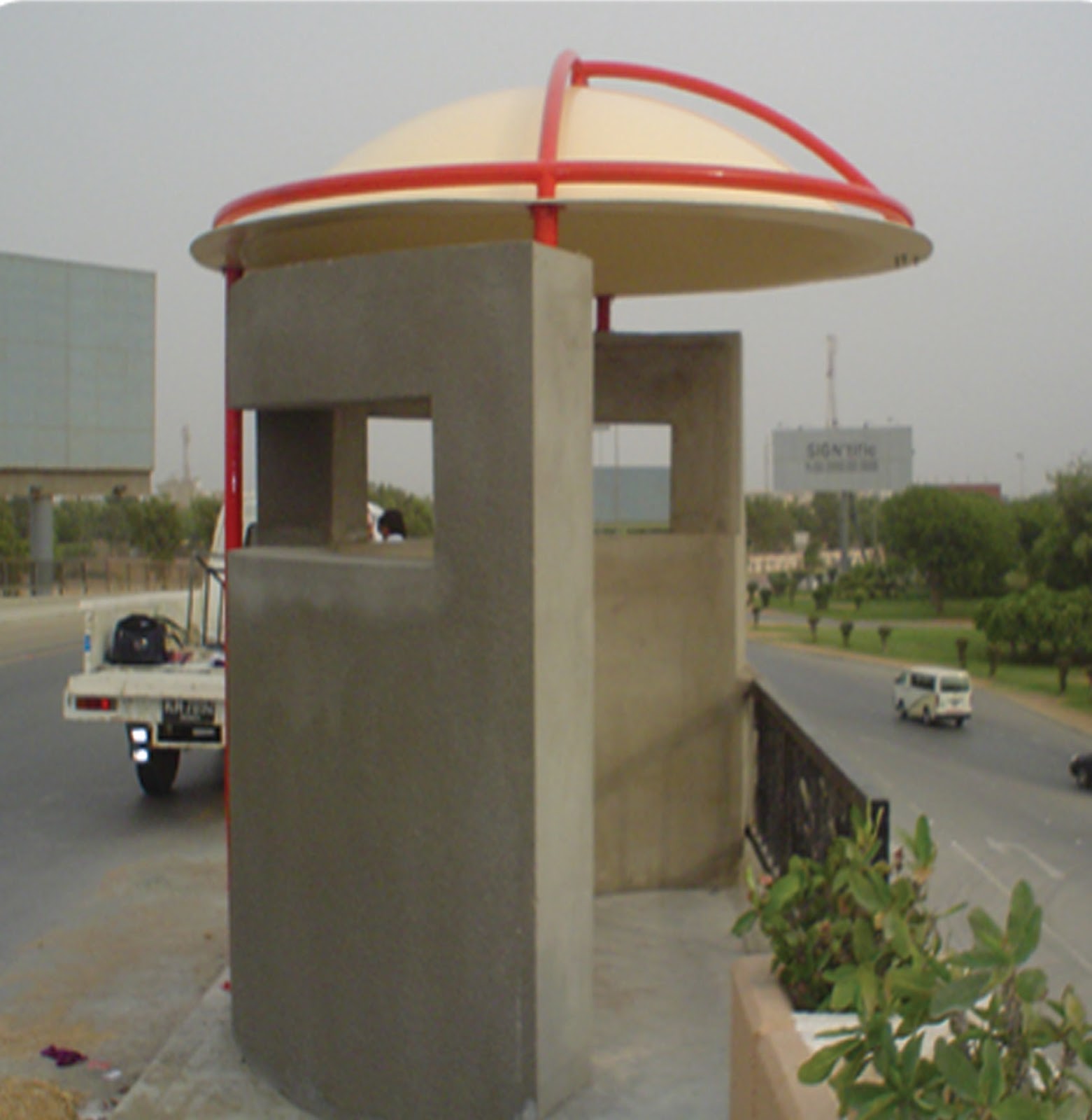 Karachi Fiber Glass Sheds: Fiber Glass Canopy/Dome for Security Check Post
