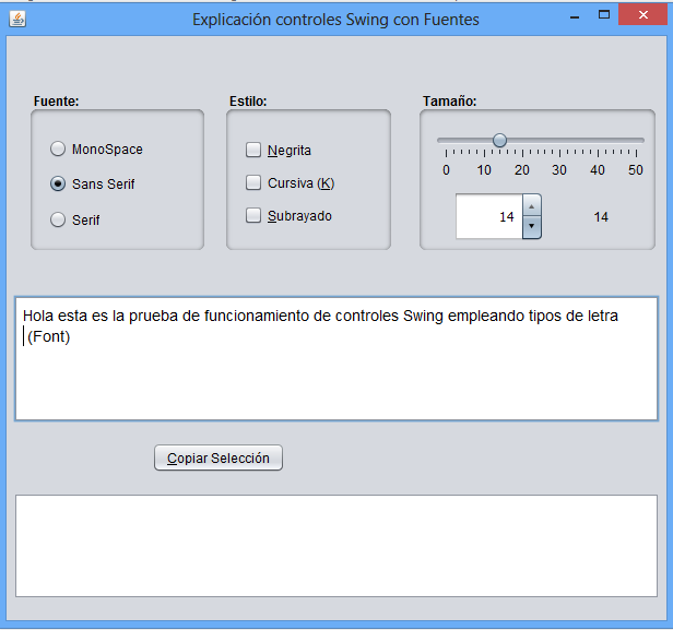 Tecnoloxía xa: Controles Swing: Botones de radio, casillas verificación ...