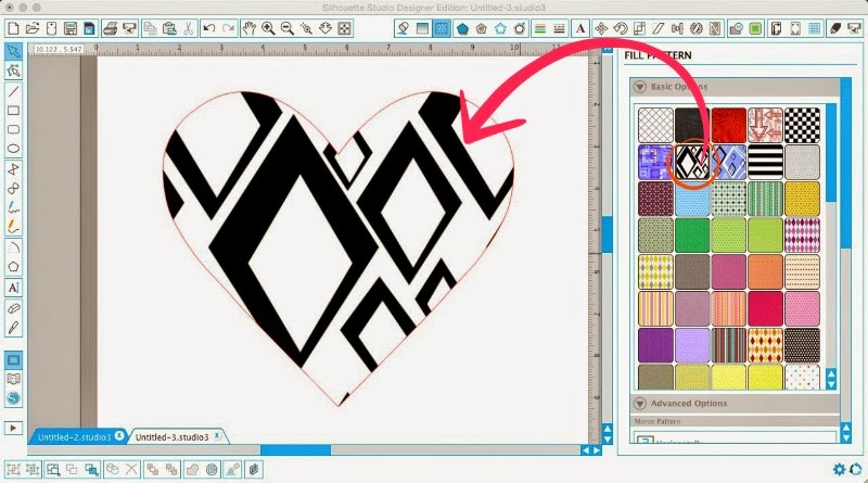 Customizing the Colors of a Fill Pattern in Silhouette Studio ...