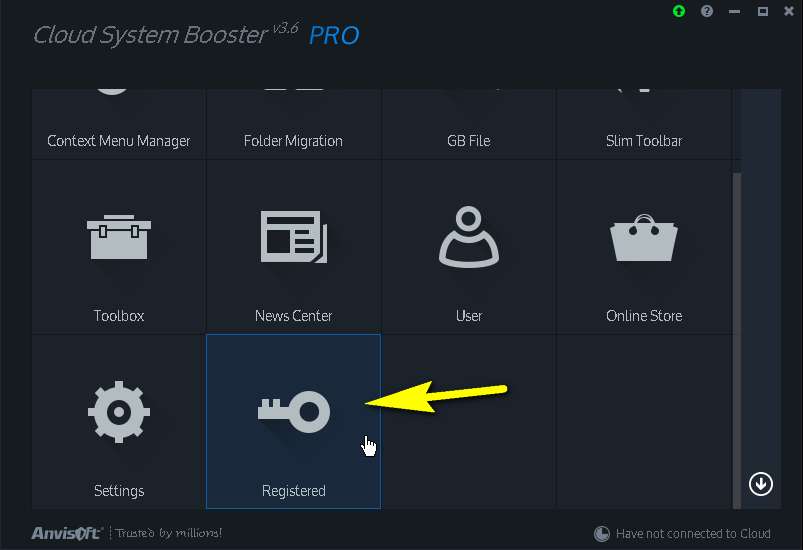 تفعيل برنامج Cloud System Booster