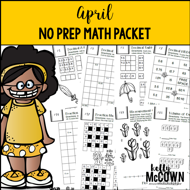 Kelly McCown: Spring Math 5th Grade April