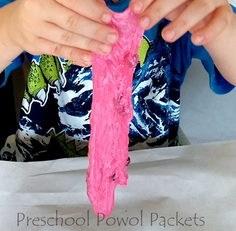 Red Sparkly Apple Slime Preschool Science Experiment | Preschool Powol ...