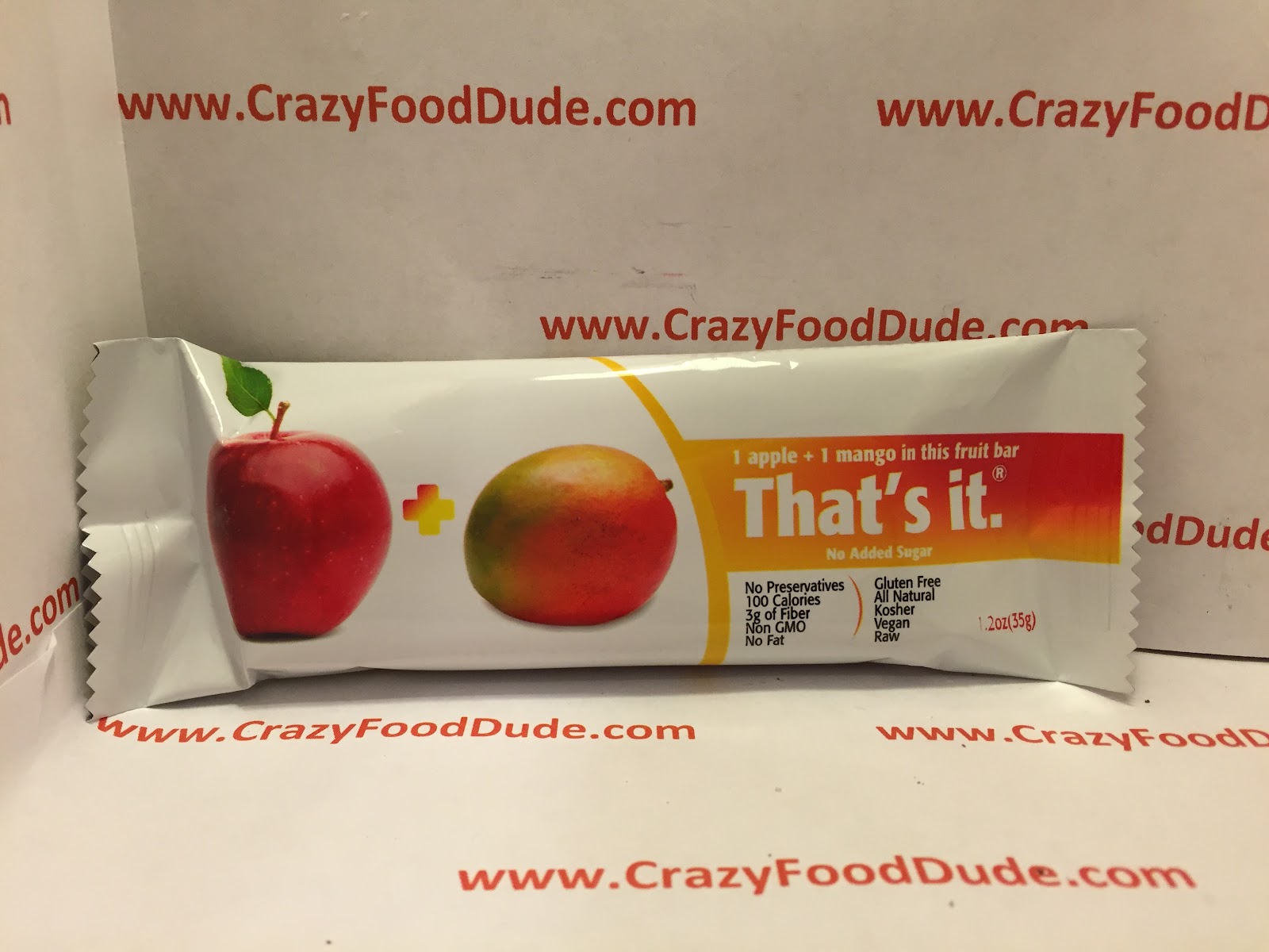 Crazy Food Dude: Review: That's it. Apple + Mango Bar