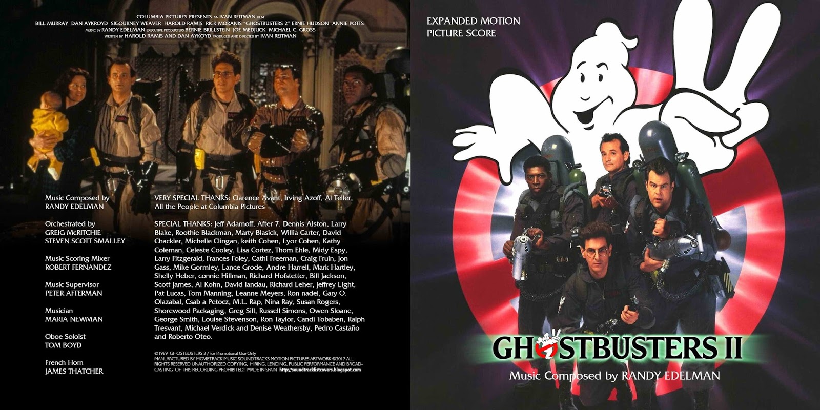 Soundtrack List Covers: Ghostbusters 2 Expanded (Randy Edelman)