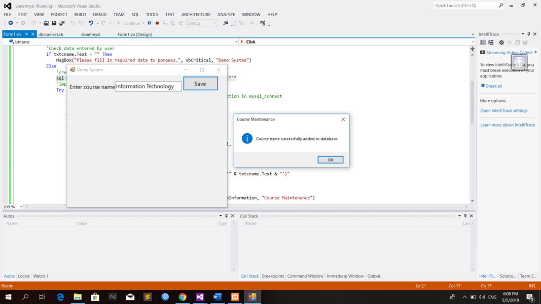 Adding Data to MySQL using VB 2012 ~ Klase Notes Adding Data to MySQL using VB 2012 ~ Klase Notes