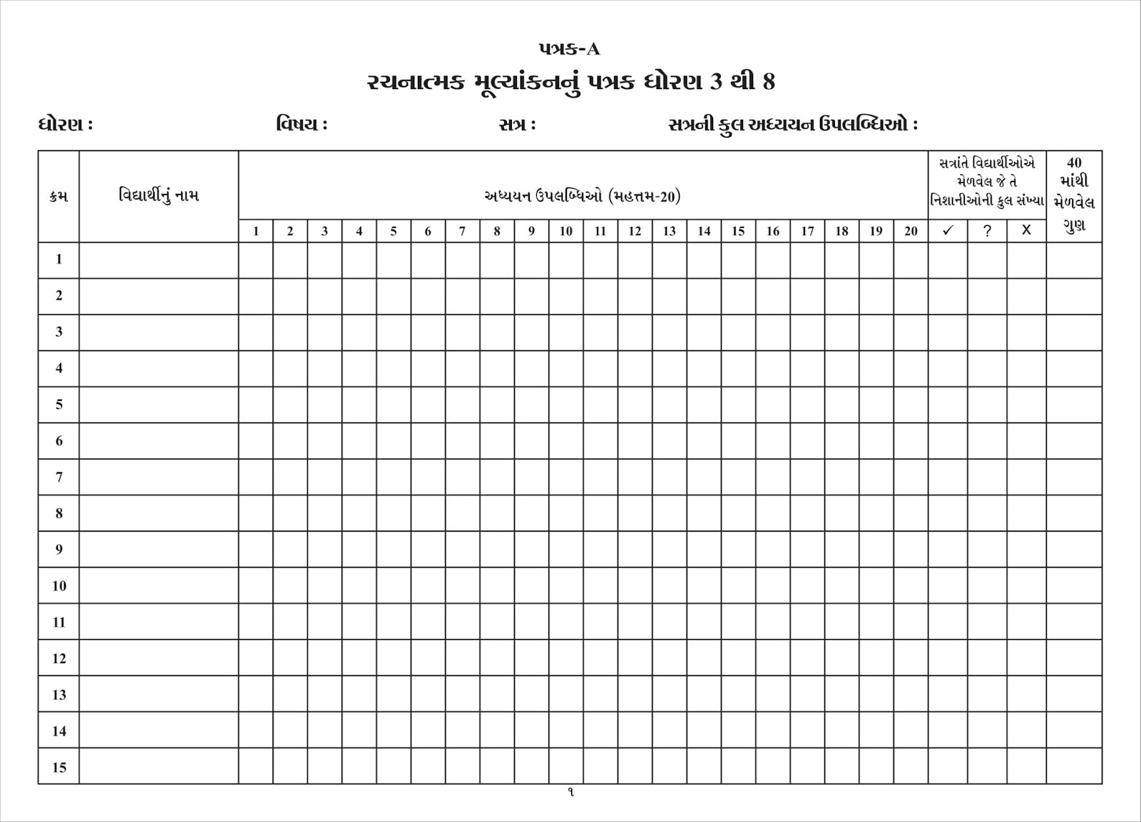GYAN SARITA : Result Sheet
