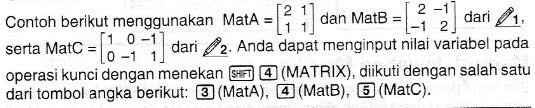 Perhitungan Matriks (MATRIX) di Kalkulator Casio Scientific FX-991ID ...