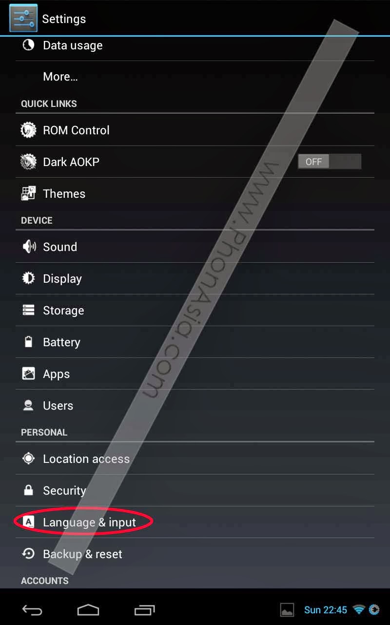 PhonAsia Blog: Tutorial 01 : How to Change the Language in Android