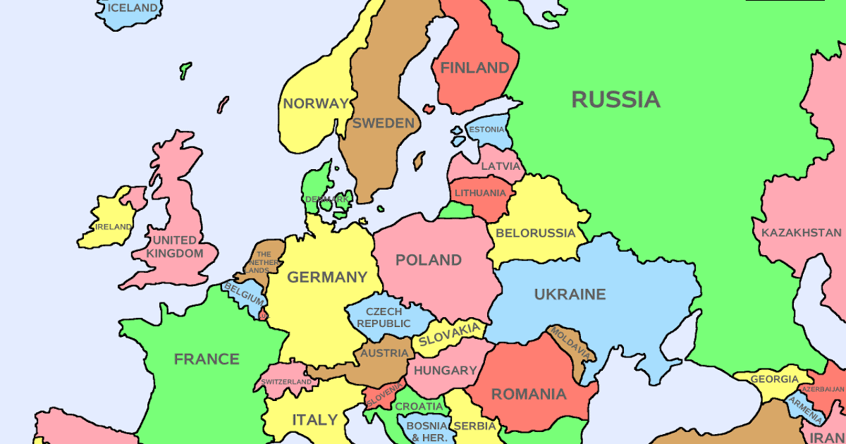 EUROPE - GEOGRAPHICAL MAPS OF EUROPE ~ Klima Naturali™