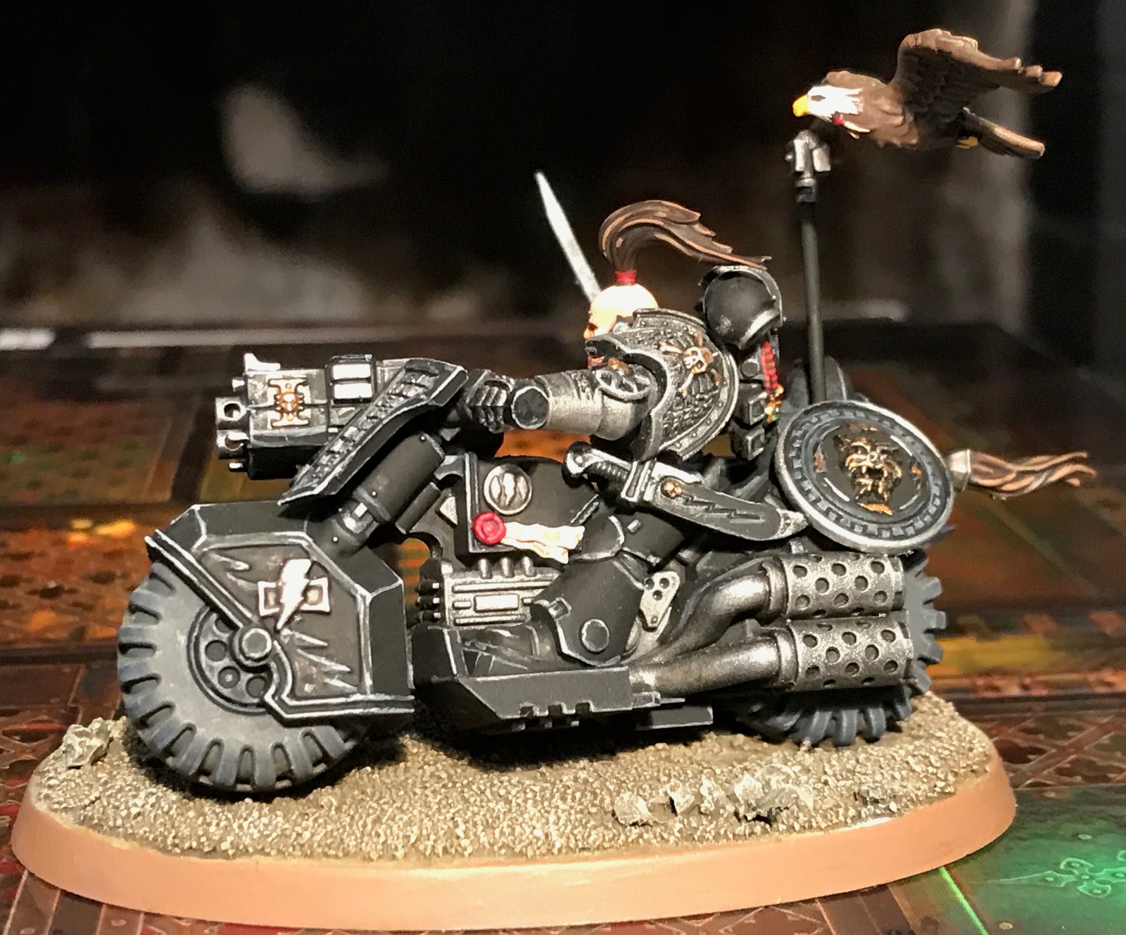 Wargaming with Barks: Deathwatch White Scar biker