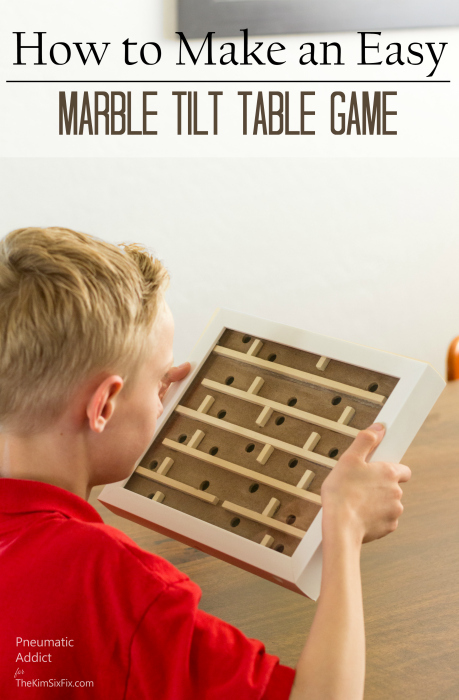 How to make and easy marble tilt table game from supplies found at the ...