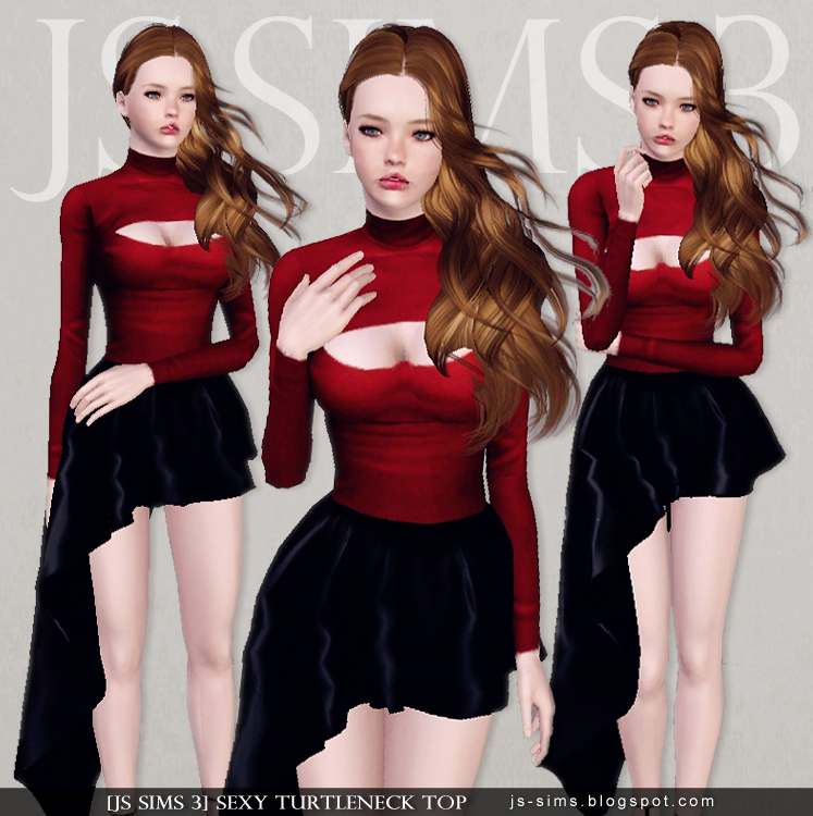 [JS SIMS 3] Turtleneck Top Set