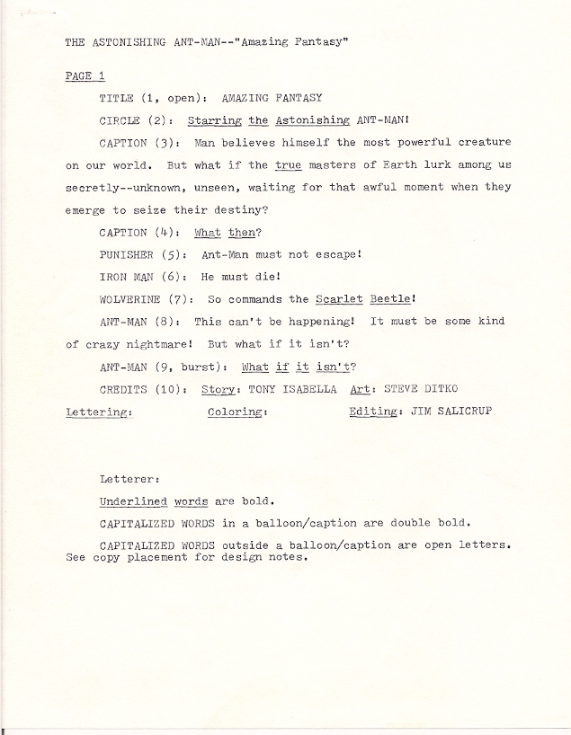 Tony Isabella's Bloggy Thing: ANT-MAN'S AMAZING FANTASY part two