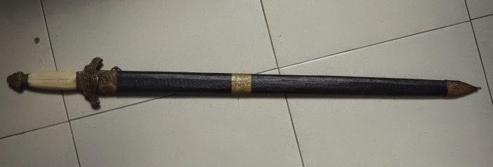 Pedang cina gambar naga (untuk pajangan)