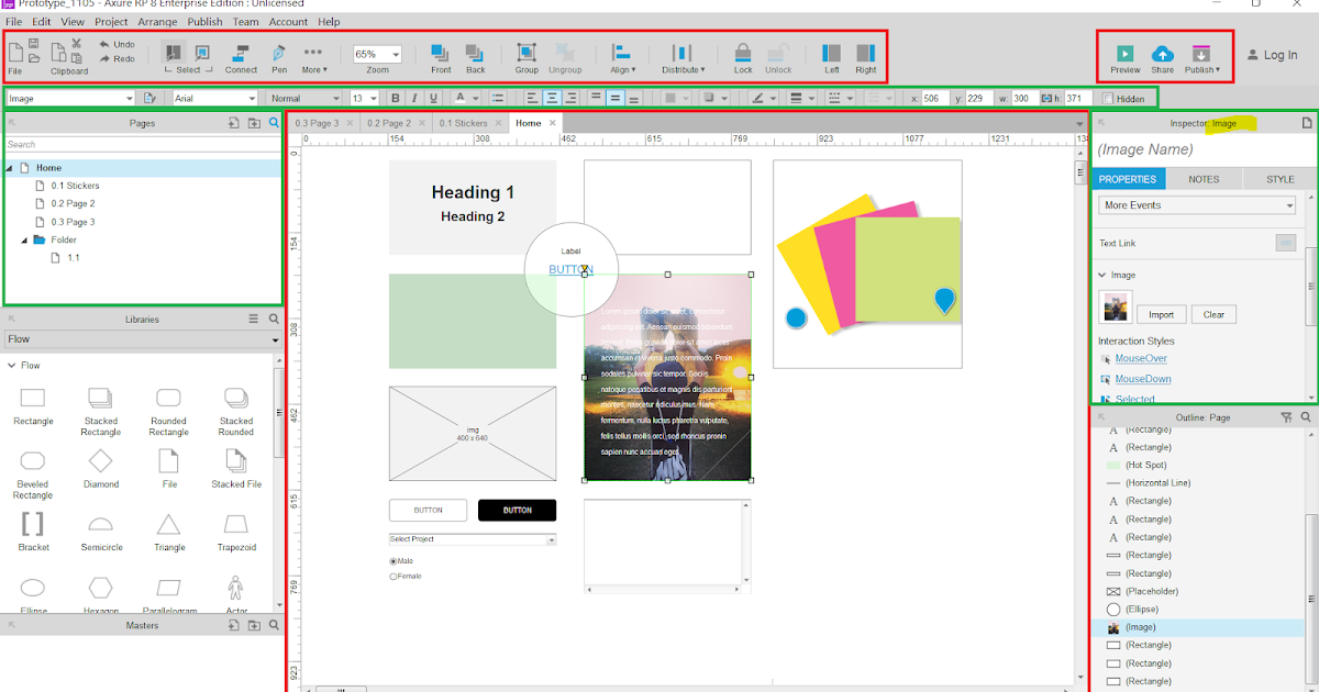 【軟體操作】Axure RP｜初探專業級原型設計利器｜Prototype